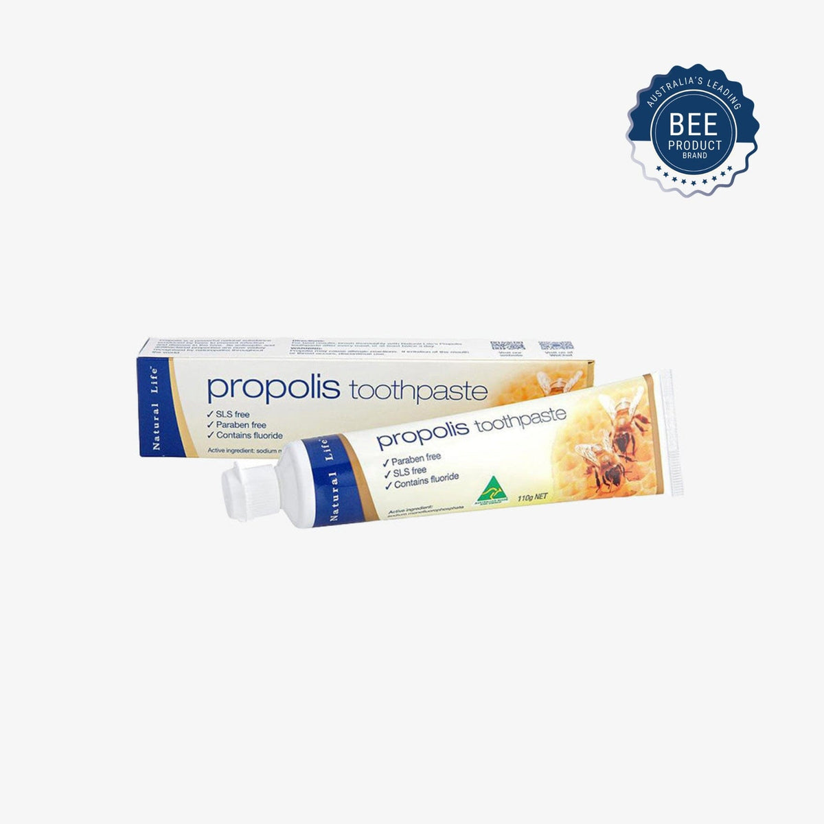 Natural Life Propolis Toothpaste 110g - SLS Free & Paraben Free.